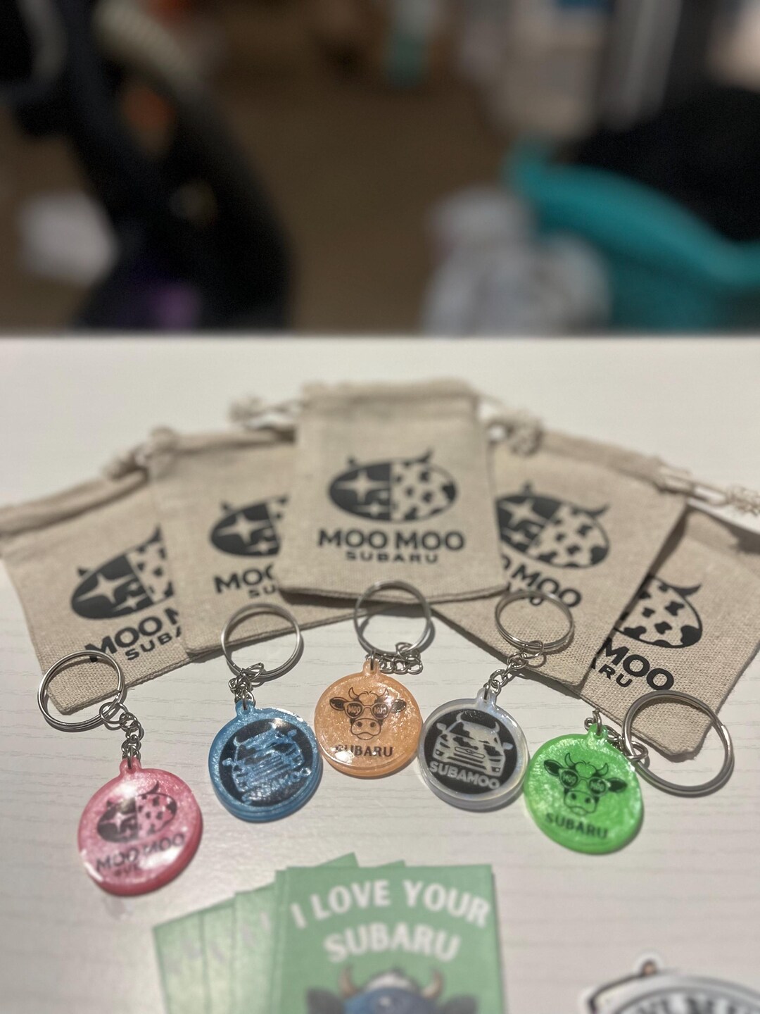 Subamoo Ready to Moo Set 5 Keychains 5 Bags 10 Stickers 5 Moo Cards ALL ...