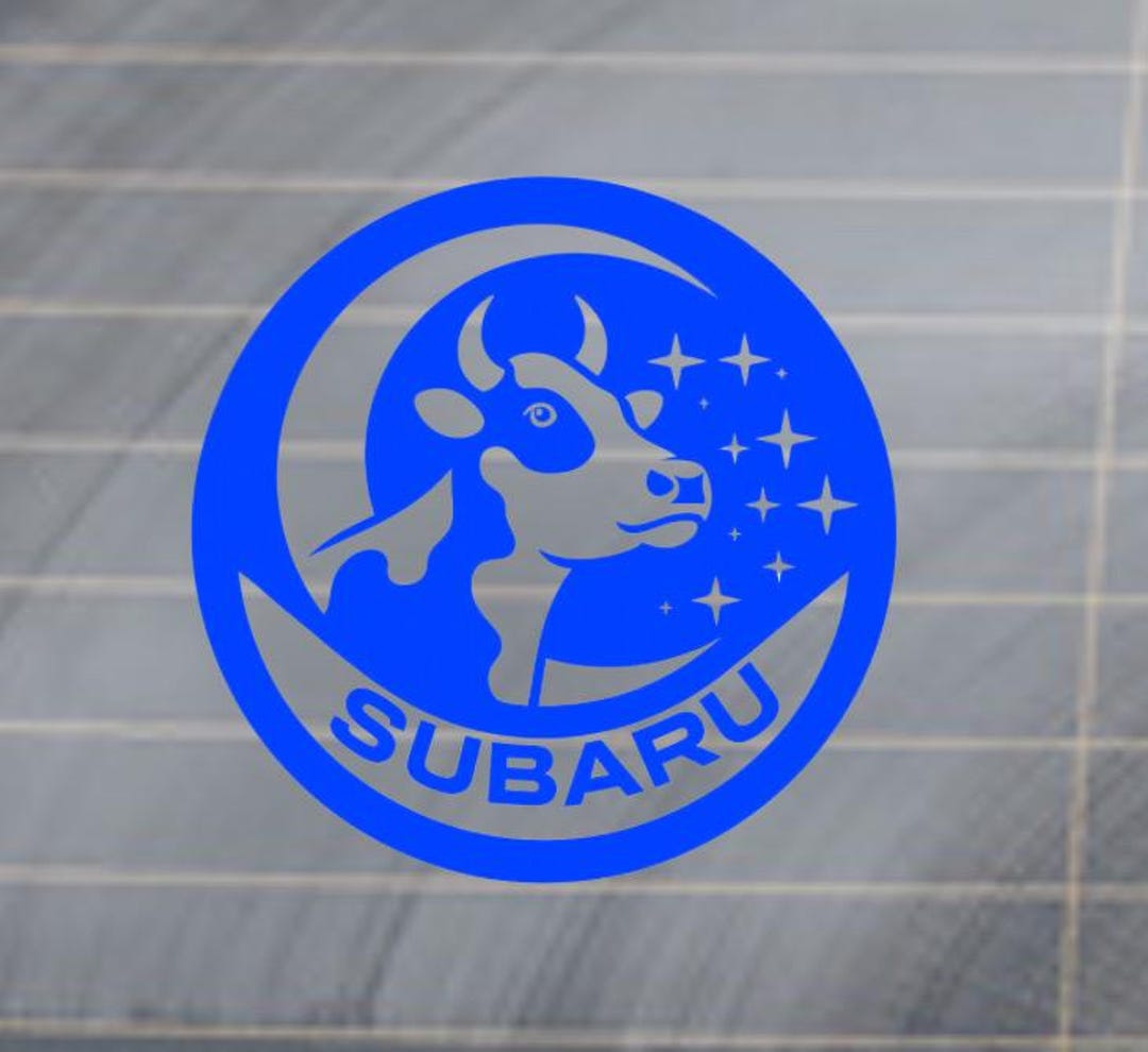 Subaru Cow Car Decal - Bumper Sticker - Subamoo Decals - Moo Moo Subaru ...