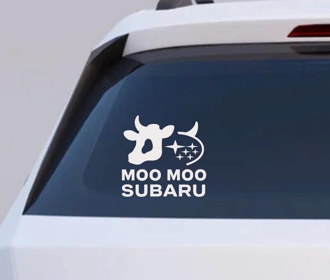 Subamoo Cow Sunglasses Vinyl Car Decal - Bumper Sticker - Subamoo ...