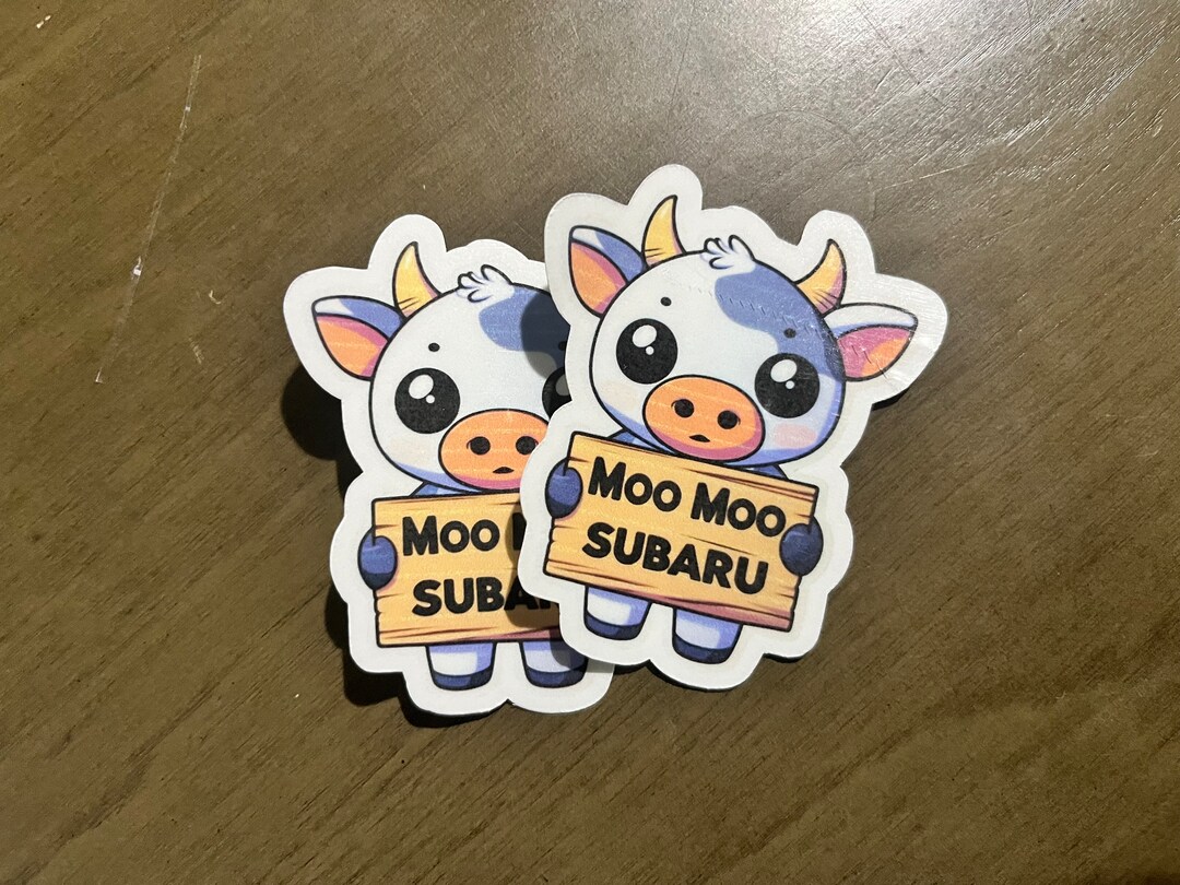 5/10/15/20 Moo Moo Subaru Sticker Packs - Subamoo Stickers - Etsy