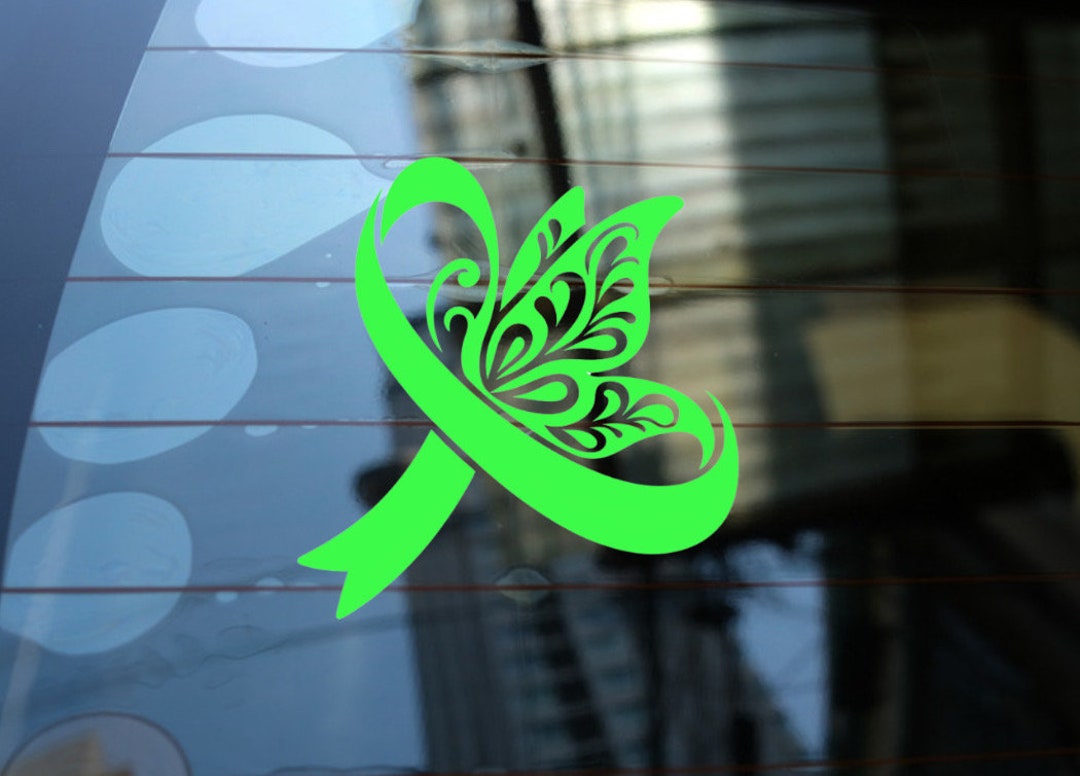 Mental Health Awareness Decal - Butterfly and Ribbon - Etsy