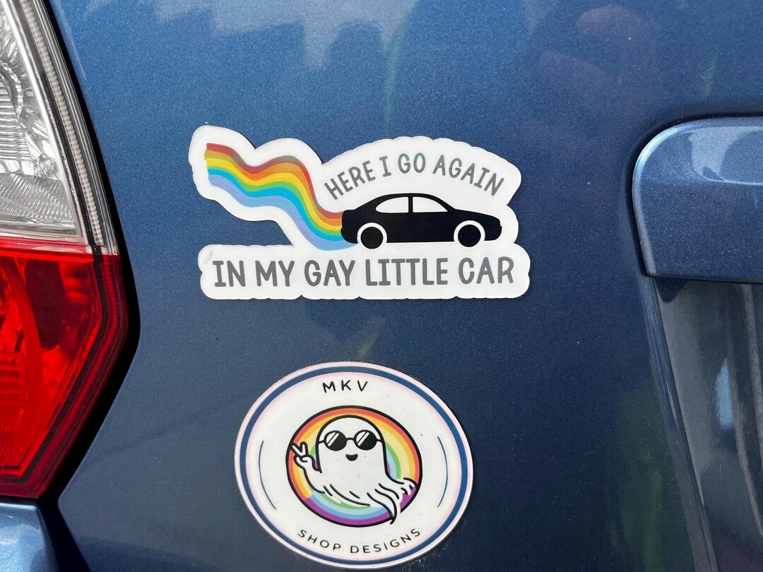 LGBT Car Magnet - “here I Go Again, in My Gay Little Car” - Etsy