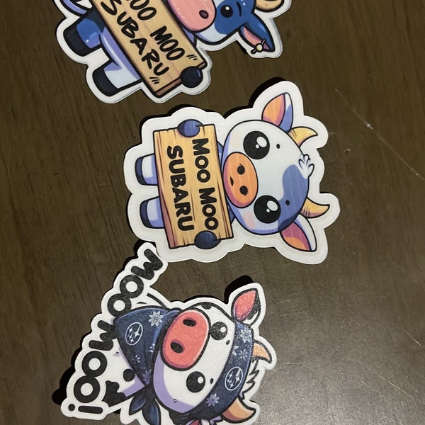 Subaru Cow Car Decal Bumper Sticker Subamoo Decals Moo Moo Subaru - Etsy