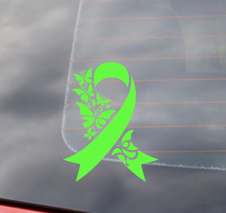 Mental Health Awareness Decal - Butterflies and Ribbon - Car Decal ...