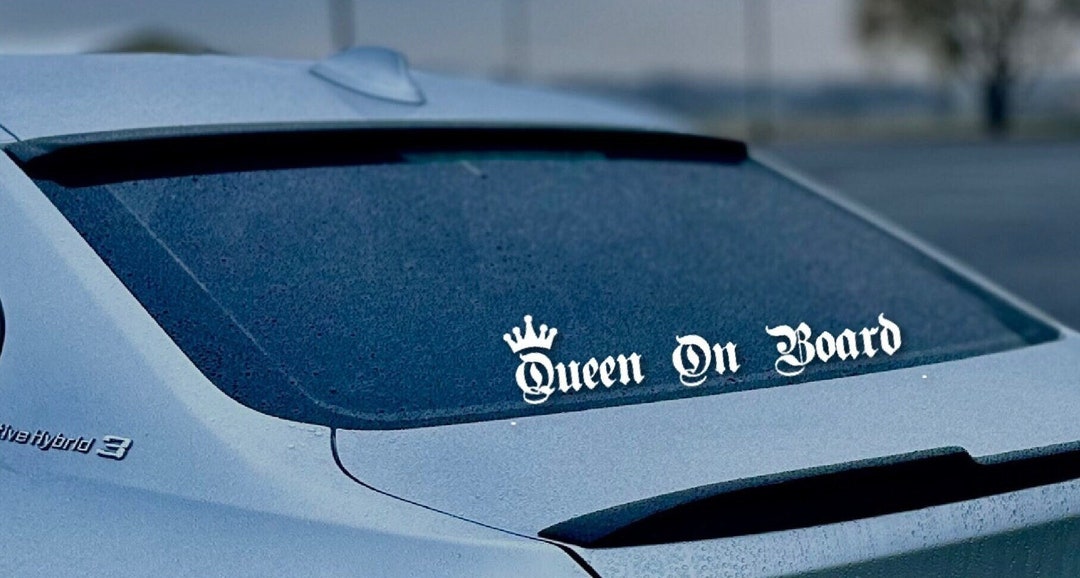Queen on Board Vinyl Car Decal - Etsy