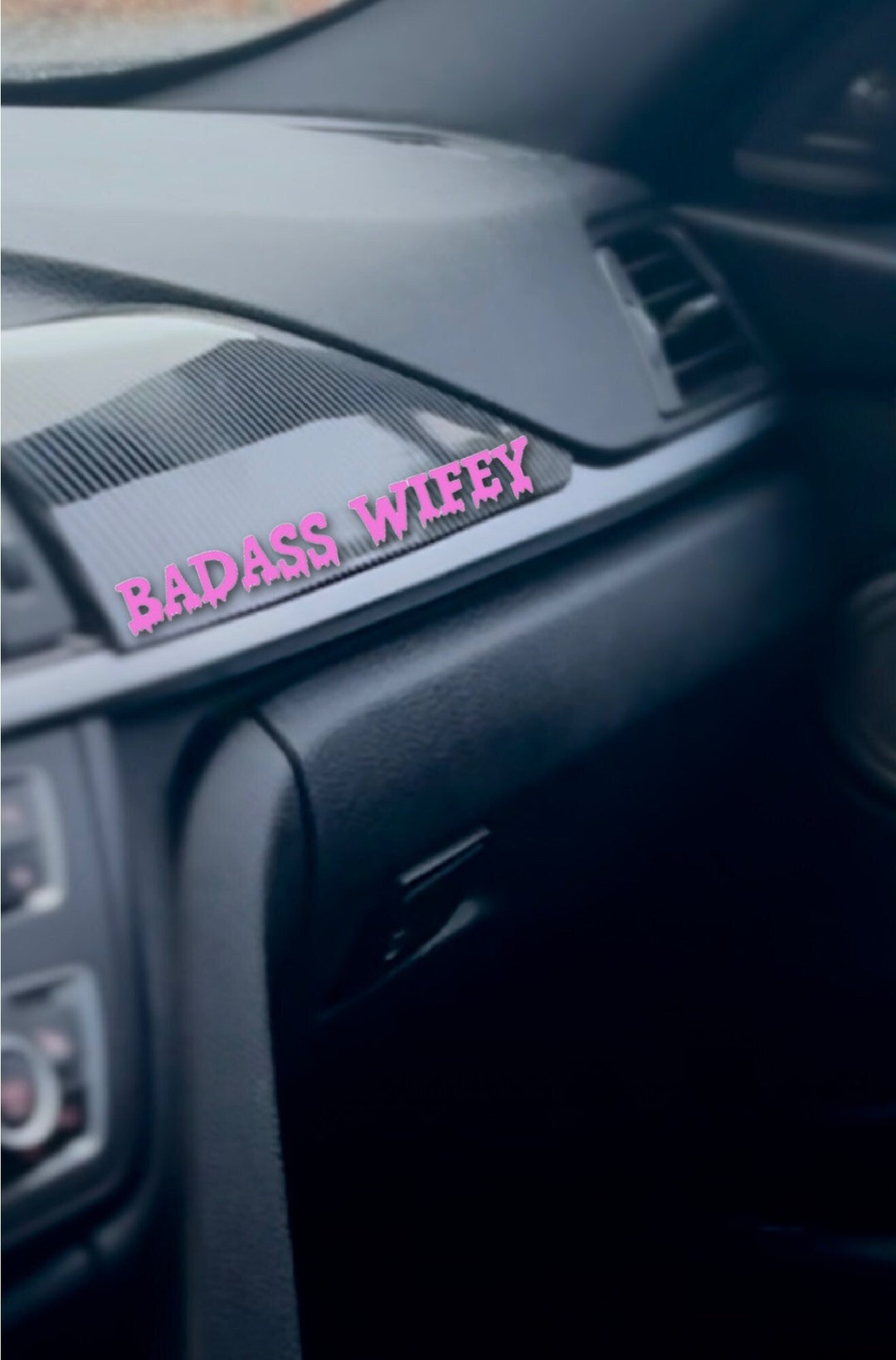 Badass Wifey Vinyl Car Decal - Etsy