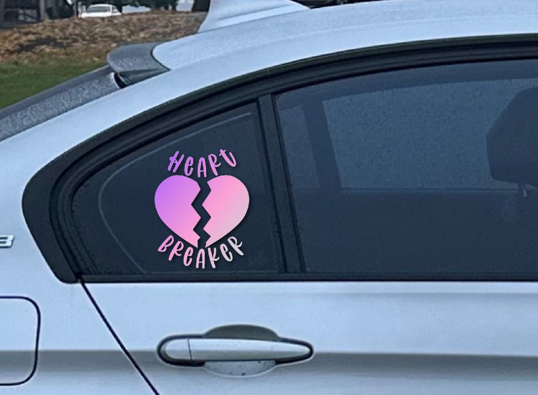 Heartbreaker Vinyl Car Decal Cute Car Decal Custom Car Decal Cute Car ...
