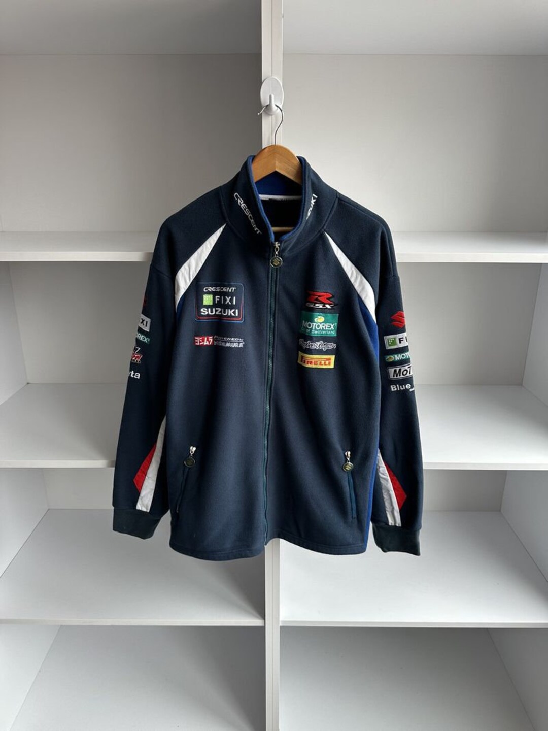 VTG Suzuki Fixi World Superbike Team Moto Fleece Jacket - Etsy