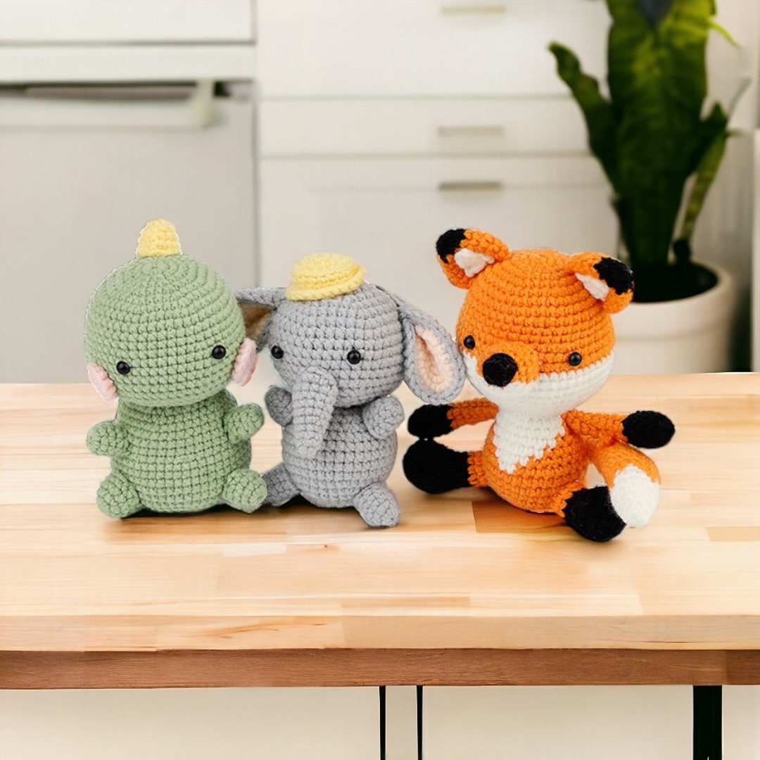 DIY Crochet Animal Kit for Beginners, Step-by-step Video Tutorial ...