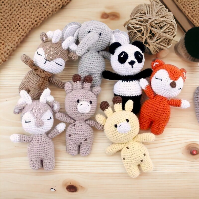 Emotional Support Crochet Animal Plushie Finished Product, Cute ...