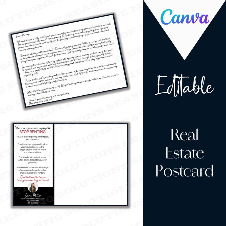 Customizable Canva Postcard Template for Loan Officers - Convert ...