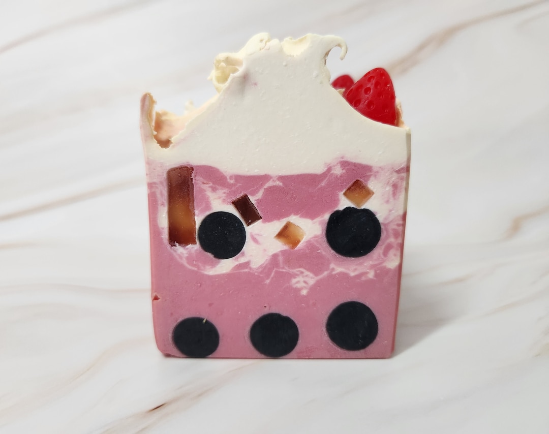 Strawberry Lychee Boba Soap Cold Process Soap Handcrafted Soap Vegan ...