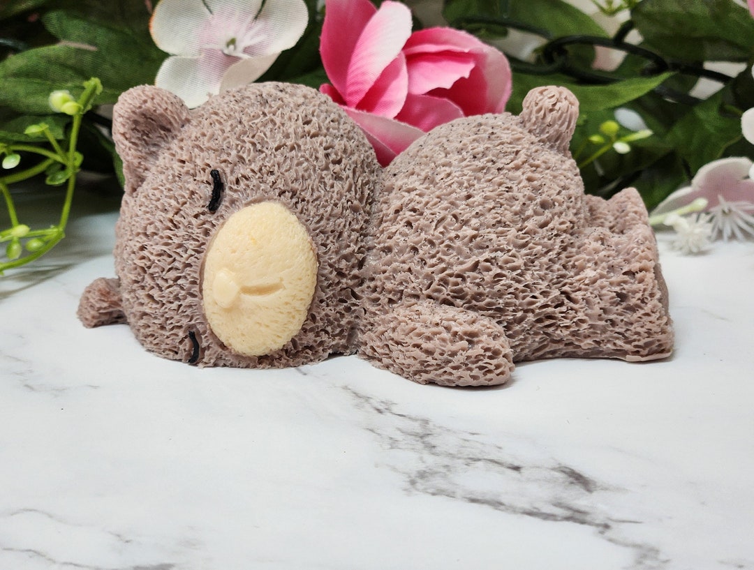 Teddy Bear Soap Snuggly Teddy Sleepy Bear Animal Soap Bear Shaped Soap ...