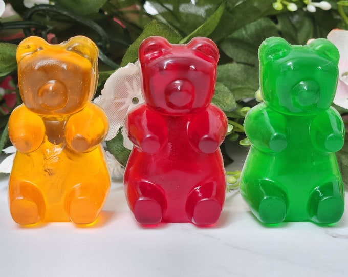 Gummy Bear Soaps / Teddy Bear Soaps / Mini Guest Soap / Natural Soap ...