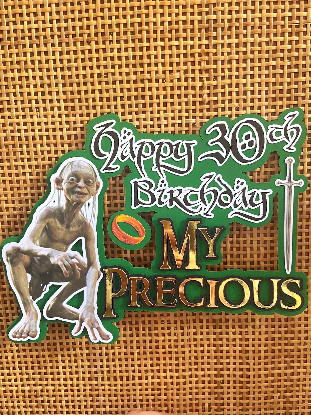 Gollum “my Precious” Lord of the Rings Cake Topper - Etsy