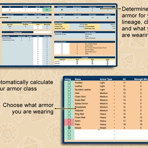 Automated D&D Character Sheet Spreadsheet - 2014 Edition - Streamlined ...