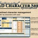 Automated D&D Character Sheet Spreadsheet - 2014 Edition - Streamlined ...