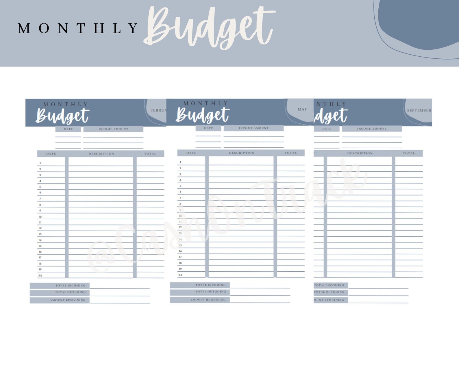 Budget Tracker | Template | Finance Tracker | A4 | 12 Months ...