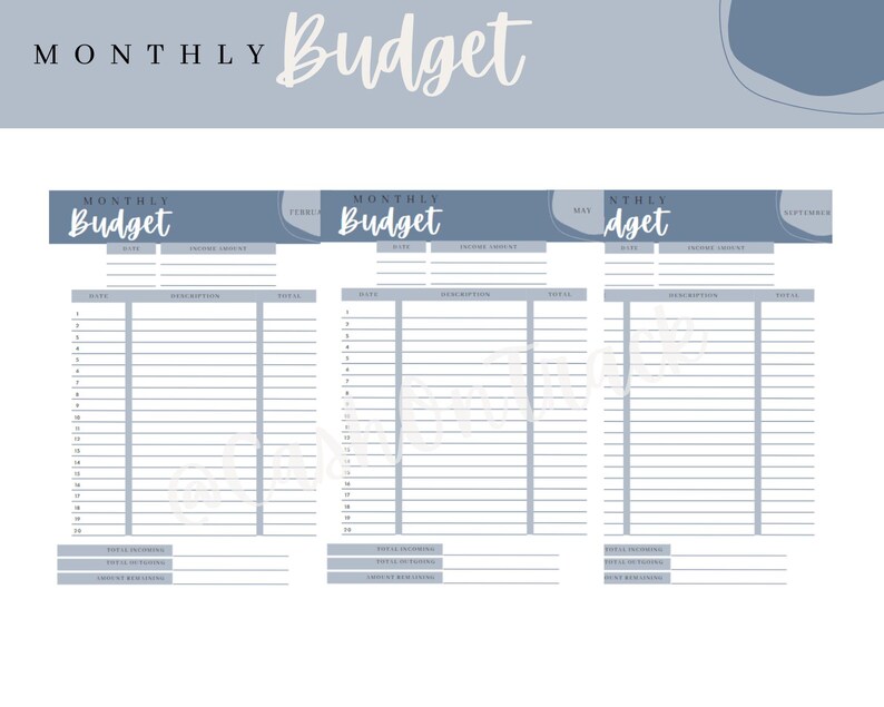 Budget Tracker | Template | Finance Tracker | A4 | 12 Months ...