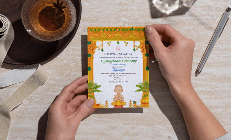 Editable Upanayanam Invitation: Upanayan Invite for Janoi, Upanayanam ...