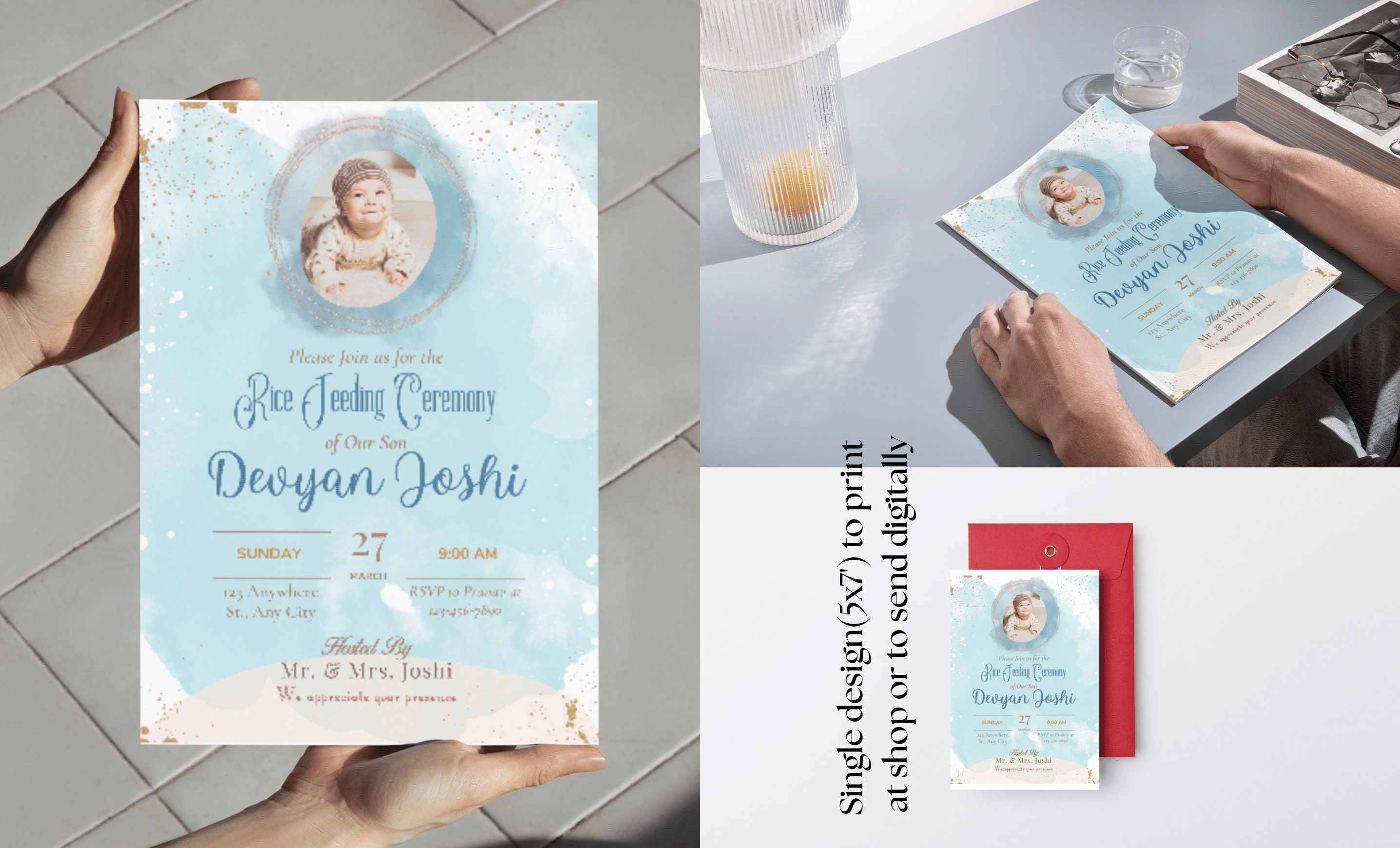 Editable Annaprashan Invitation Card Rice Feeding Ceremony Invite Pasni ...