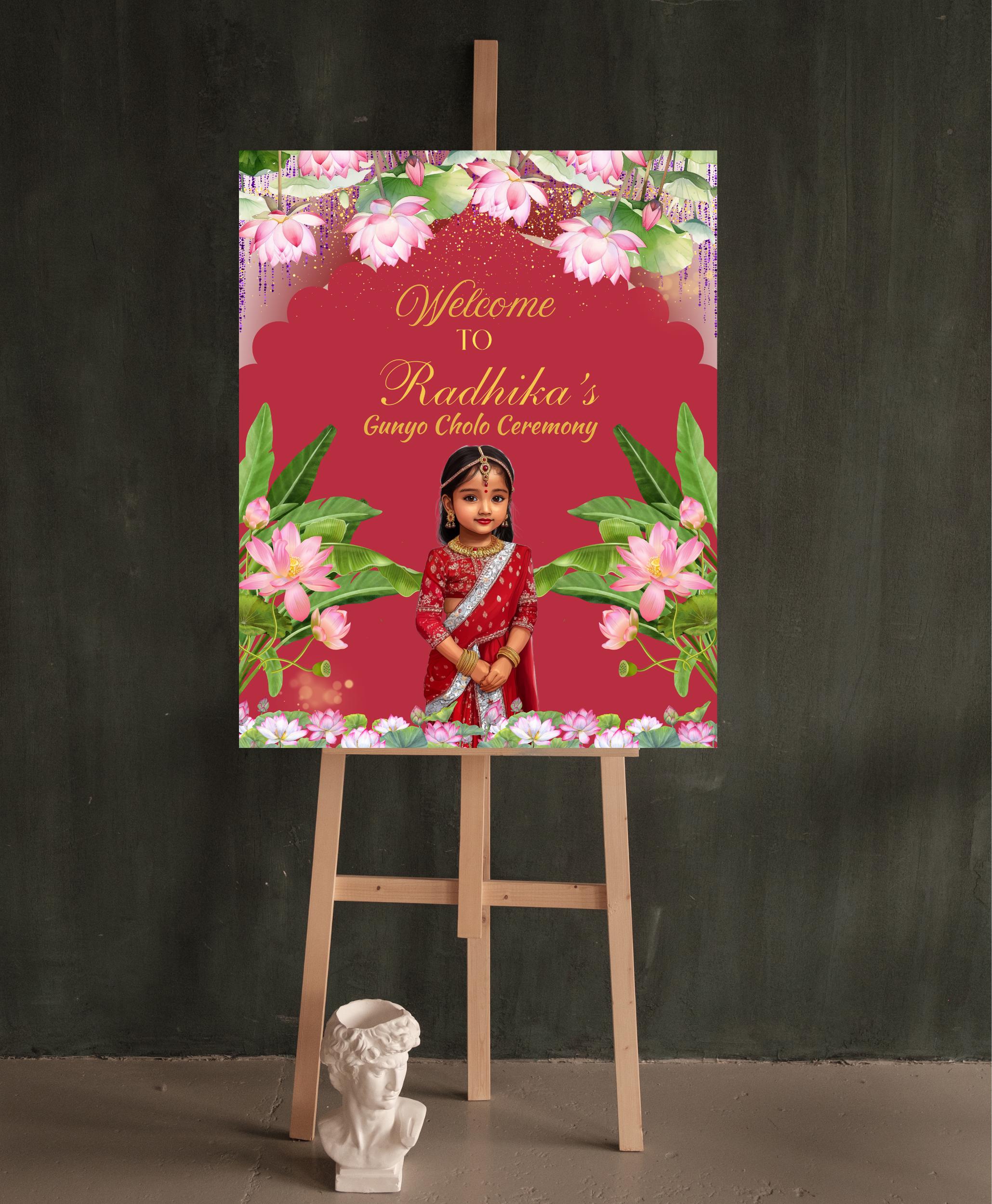 Gunyo Cholo Welcome Sign, Nepali Gunyo Choli Welcome Sign Board, Nepali ...