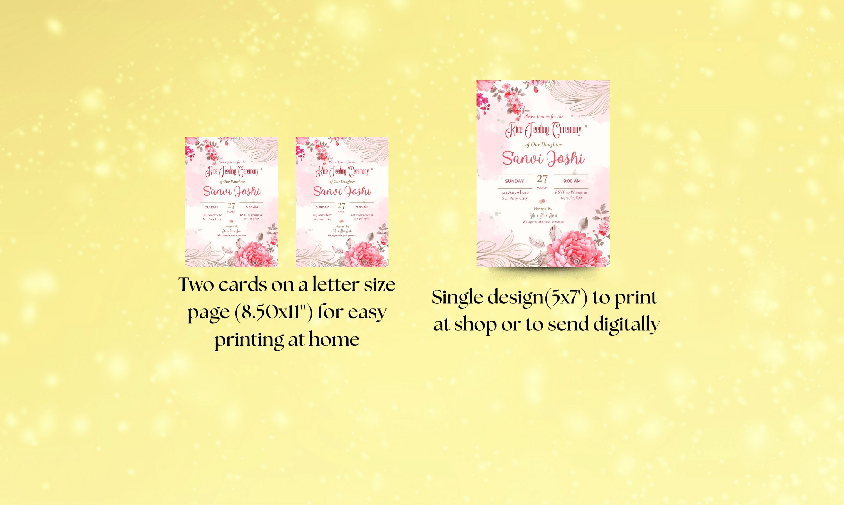 Editable Annaprashan Invitation Card | Rice Feeding Ceremony Invite ...