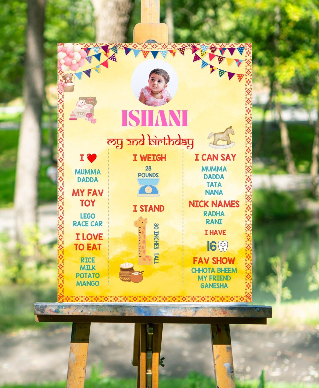 Indian Baby Girl Milestone Board Photo, Milestone Birthday Chalkboard ...