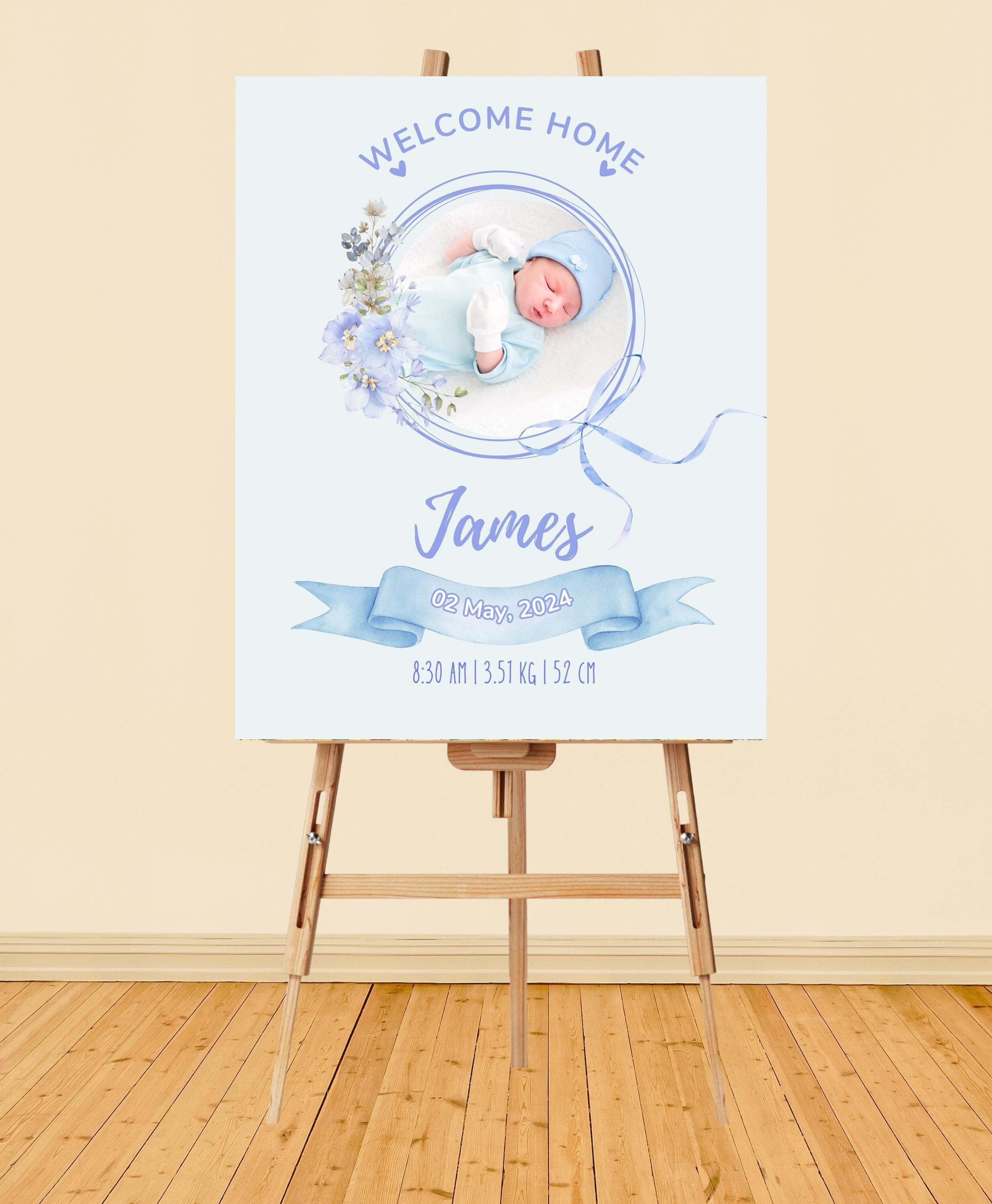 Newborn Baby Welcome Home Sign New Baby Yard Sign Lawn Banner Sign Baby ...
