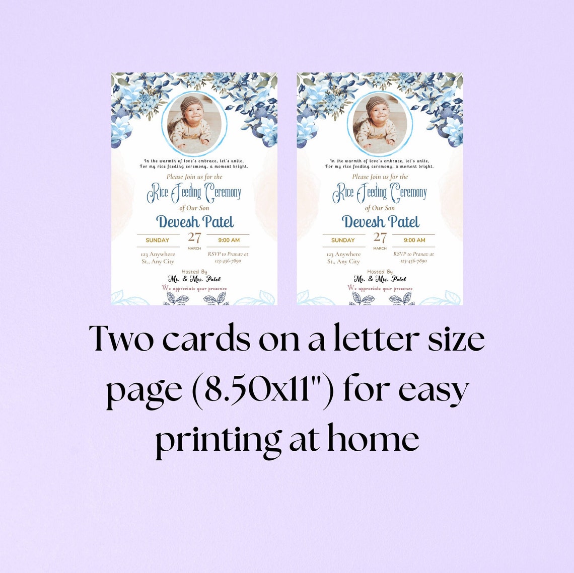 Editable Annaprashan Invitation Card Rice Feeding Ceremony Invite Pasni ...