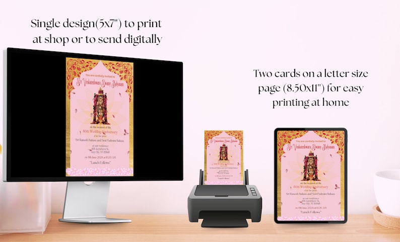 Sri Venkateshwara Swamy Kalyanam Invite Digital Download Canva Template ...