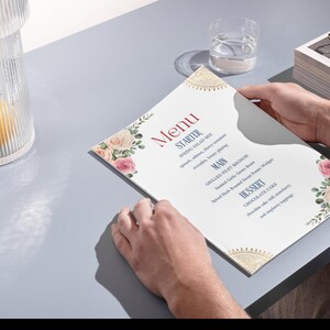 Editable Food Menu Sign, Menu Card Baby Shower, Wedding Menu, Puja ...