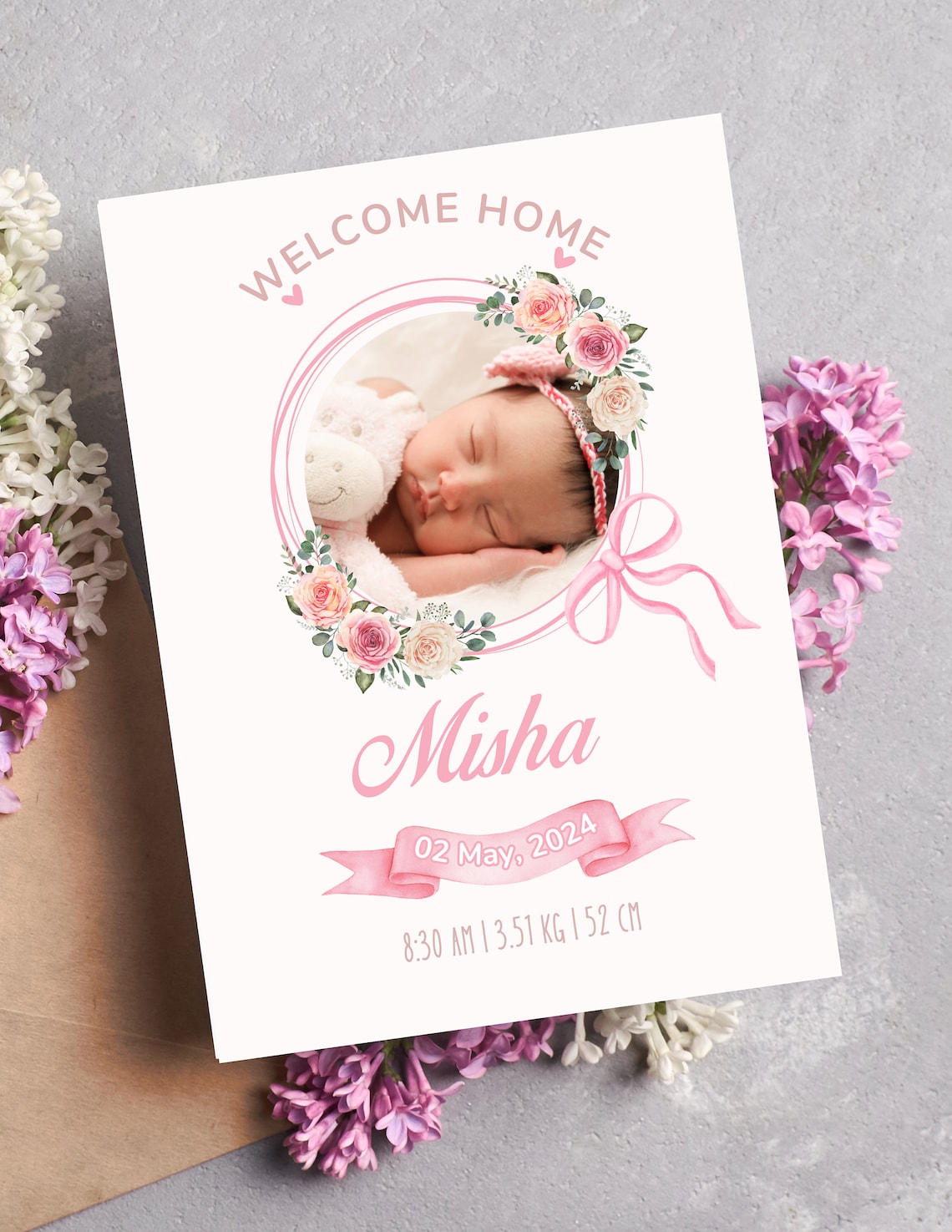 Newborn Baby Welcome Home Sign | New Baby Yard Sign | Lawn Banner Sign ...