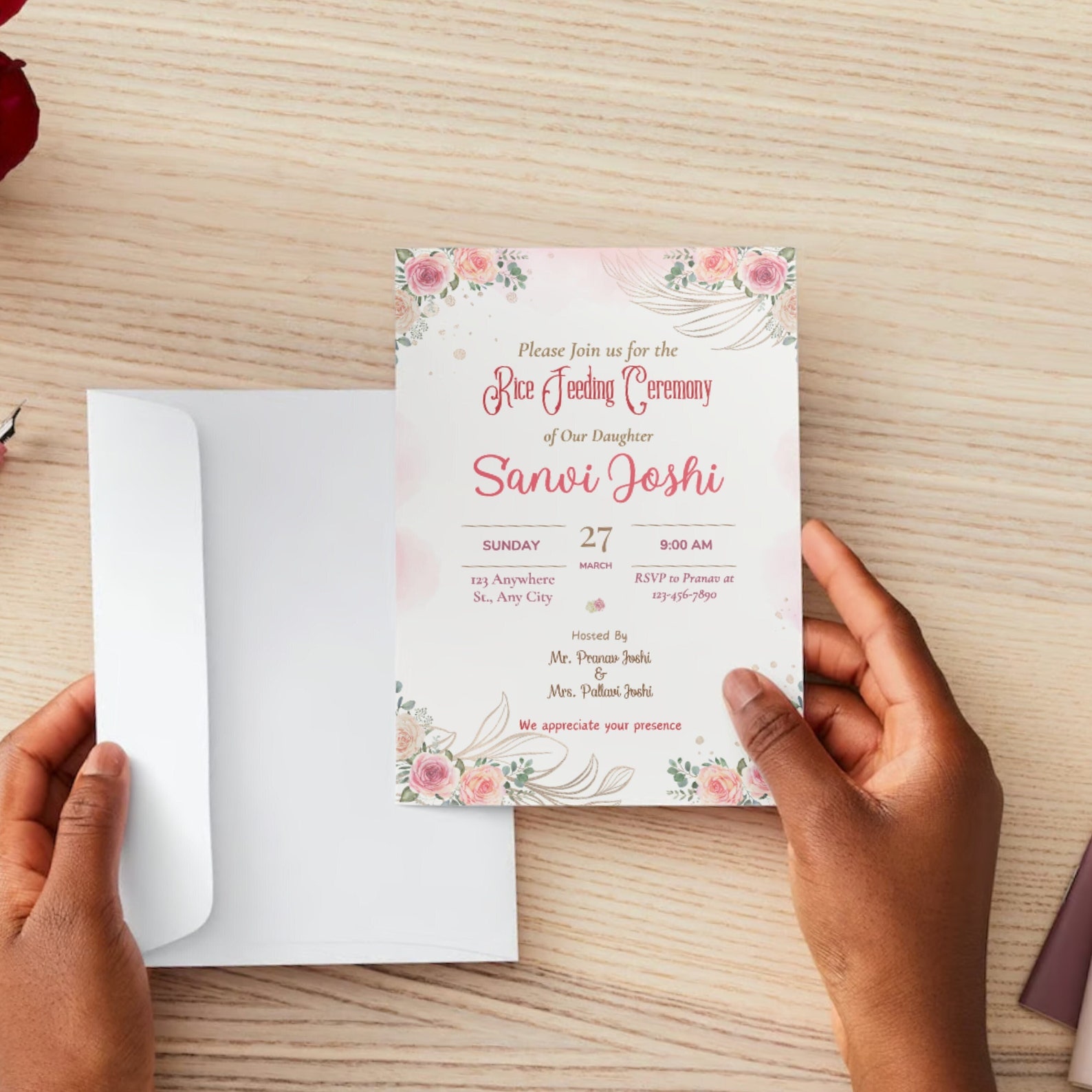 Editable Annaprashan Invitation Card | Rice Feeding Ceremony Invite ...