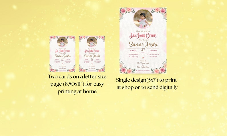 Editable Annaprashan Invitation Card | Rice Feeding Ceremony Invite ...