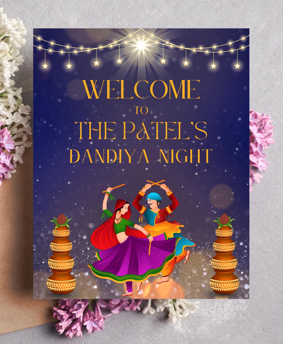 Garba Welcome Poster, Garba Welcome Signs, Garba Celebrations Posters ...