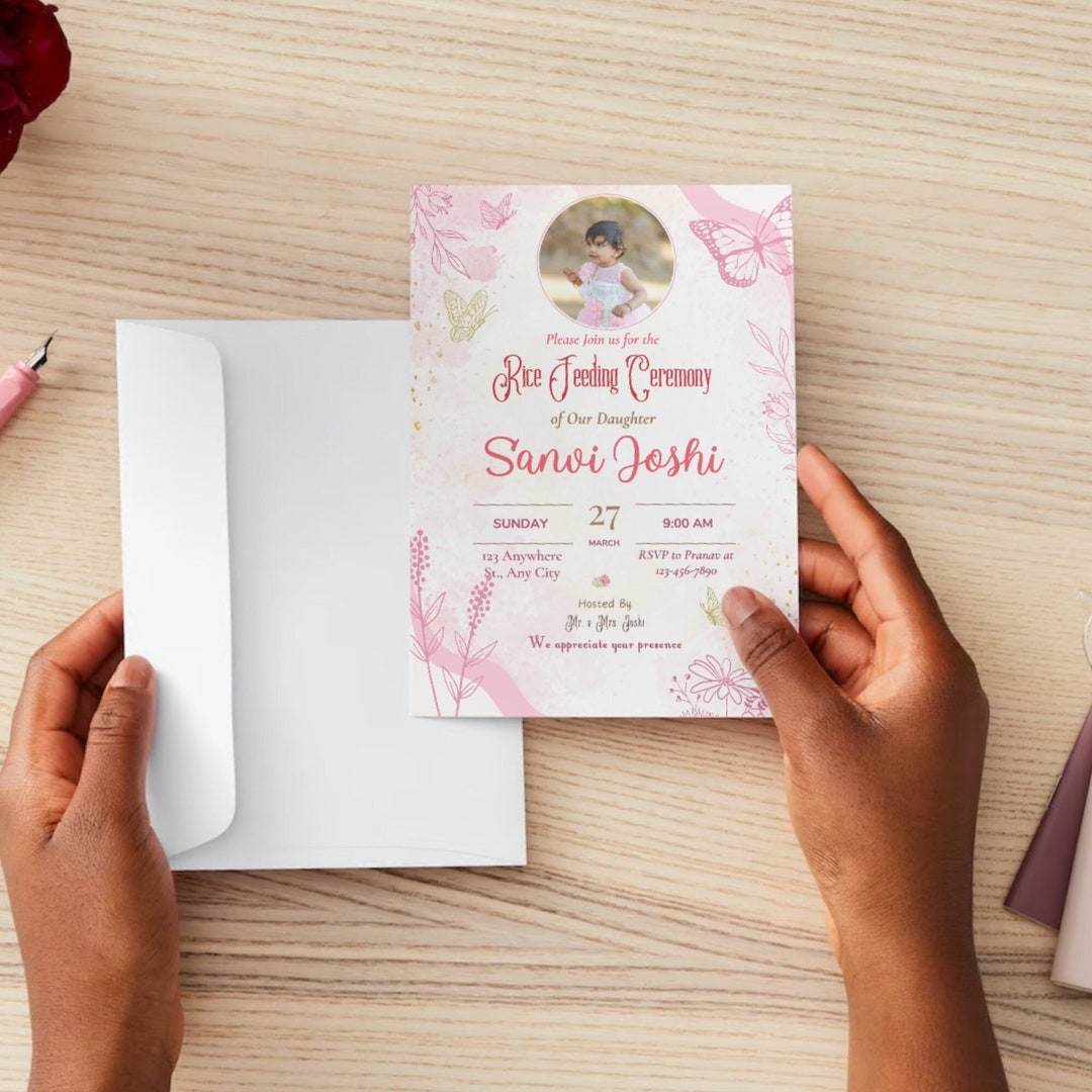 Editable Annaprashan Invitation Card | Rice Feeding Ceremony Invite ...