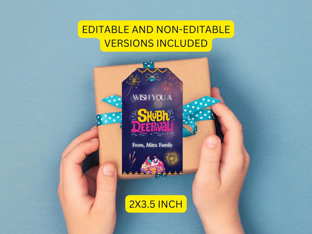 Happy Diwali Thank You Tag, Editable and Non-editable, Deepavali Party ...