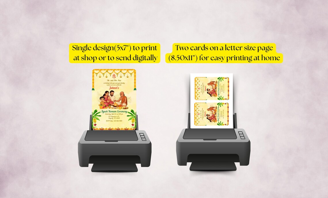 Baby Girl Ayush Homam Ceremony Invitation: Personalized Canva Template ...