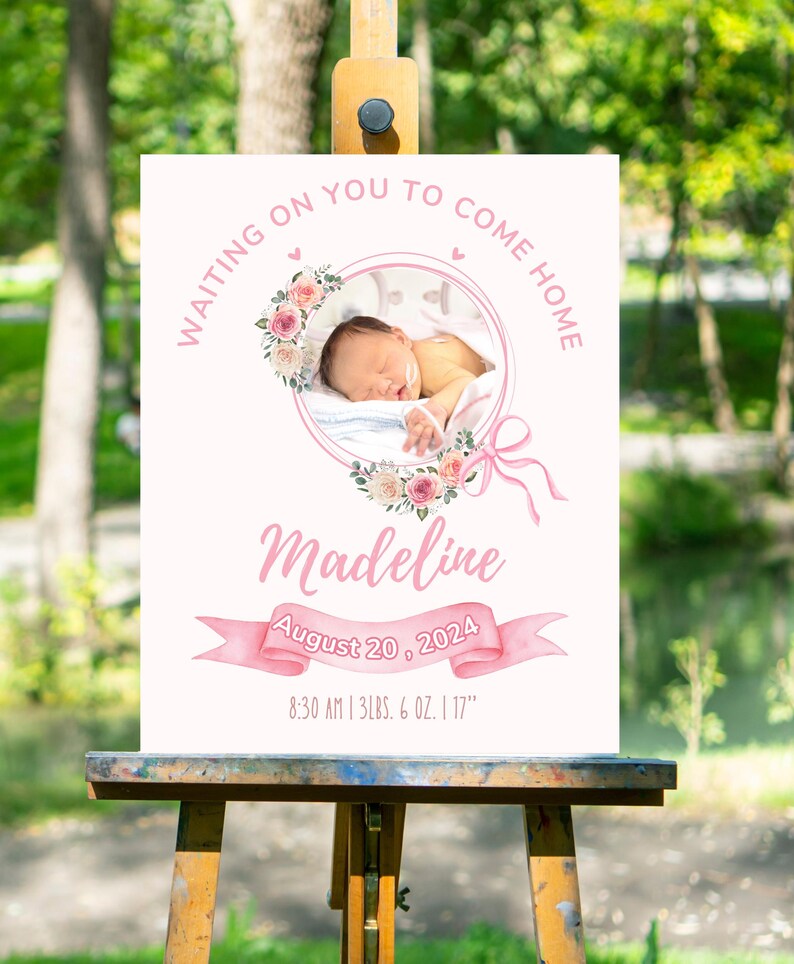 NICU Newborn Baby Welcome Home Sign | New Baby Yard Sign | Banner Sign ...