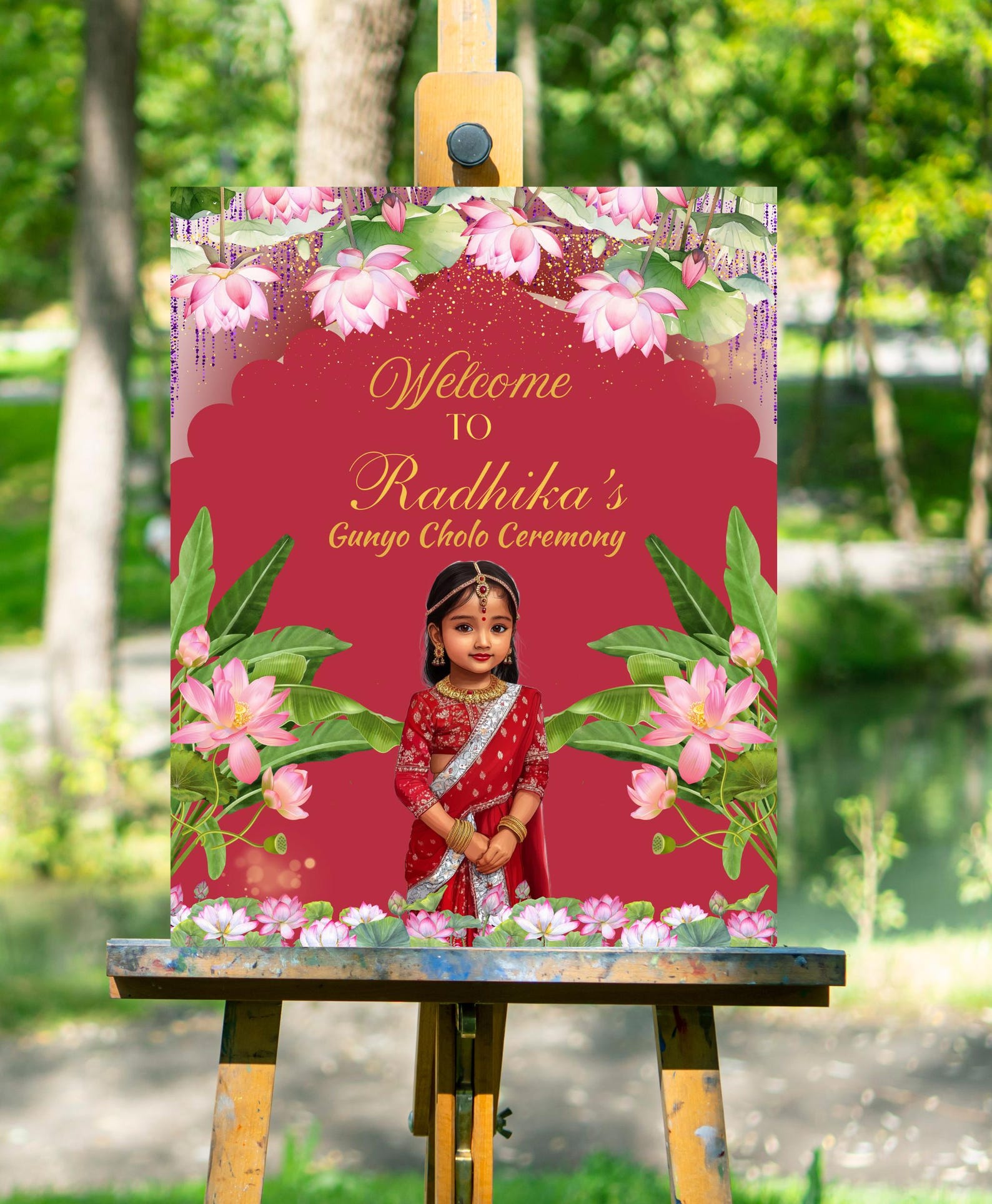 Gunyo Cholo Welcome Sign, Nepali Gunyo Choli Welcome Sign Board, Nepali ...