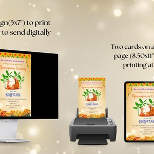 Upanayanam Invitation, Thread, Janeu Ceremony Invitation, Jandhyam ...