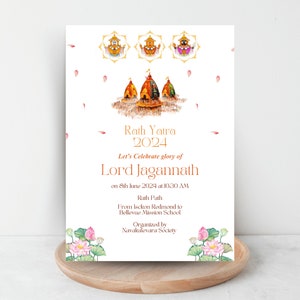 Jagannath Rath Yatra Invitation, Balabhadra, Subhadra Rath Yatra ...