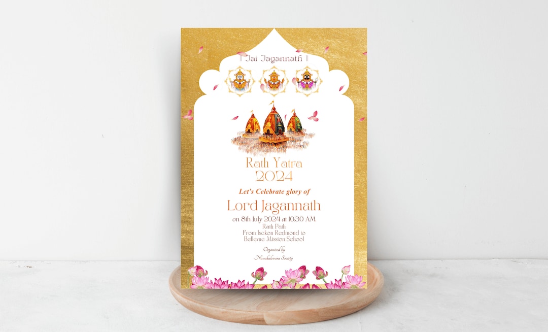 Jagannath Rath Yatra Invitation, Balabhadra, Subhadra Rath Yatra ...