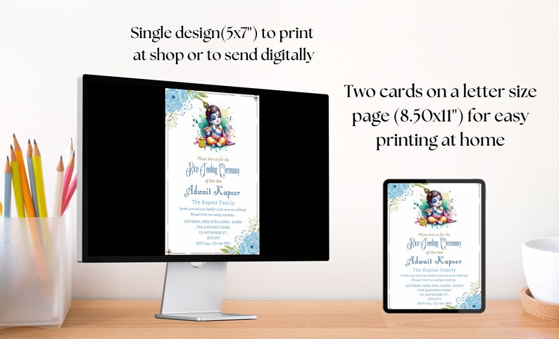 Editable Annaprashan Invitation Card Rice Feeding Ceremony Invite Pasni ...