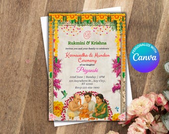 Ear Piercing Ceremony Invitation - Etsy