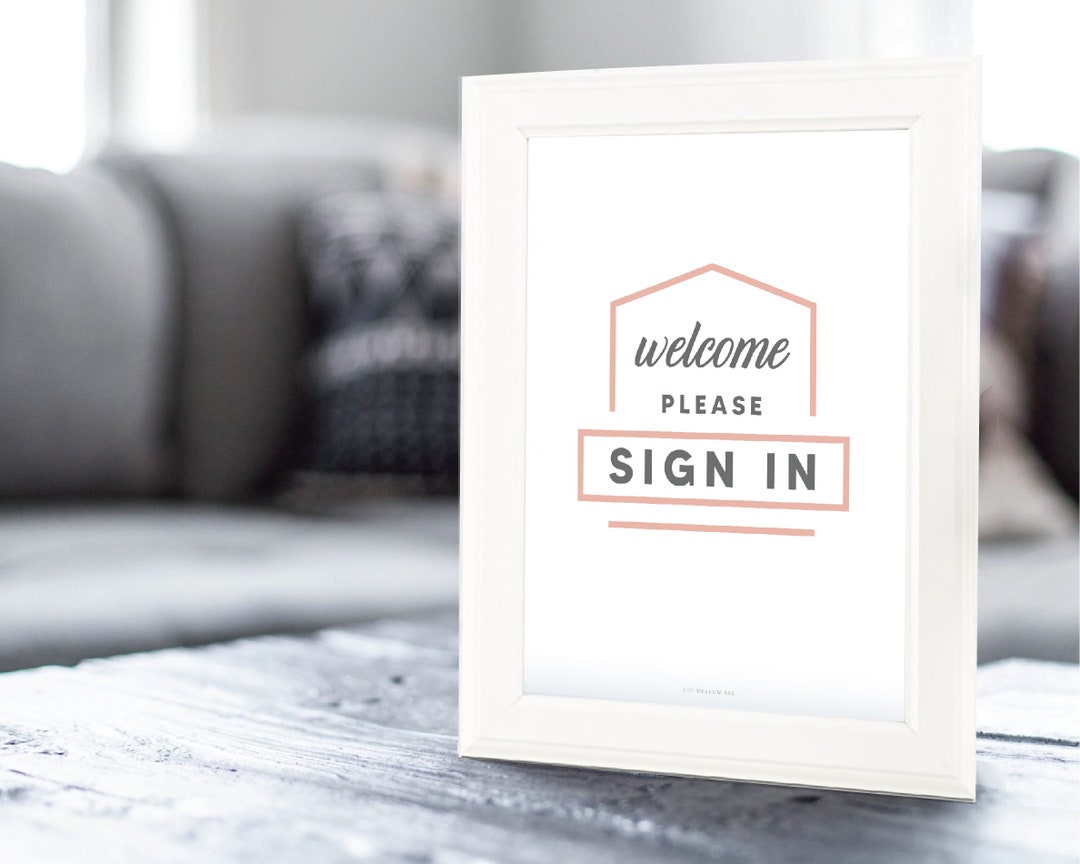 Sign for Open House Sign-in - Pink - Etsy