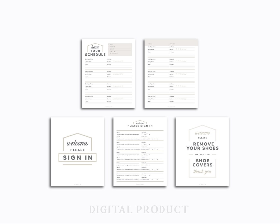 Ultimate Real Estate Printable Bundle - Beige - Etsy