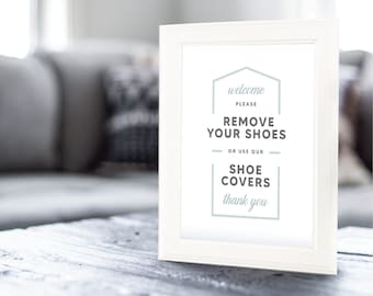 Remove Shoes Sign for Real Estate - Pink - Etsy