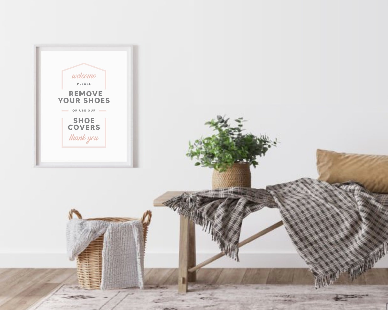 Remove Shoes Sign for Real Estate - Pink - Etsy